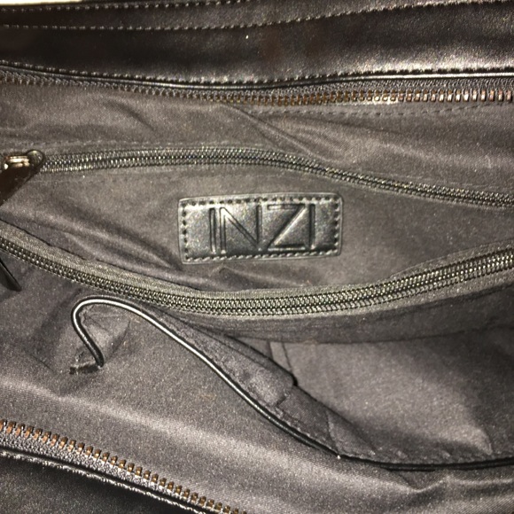 Inzi | Bags | Inzi Blk N Wht Wool Flannel Satchel Shoulder Bag | Poshmark